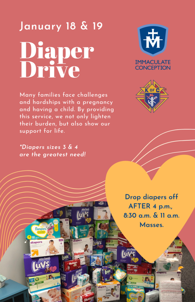 January Diaper Drive – Immaculate Conception Church